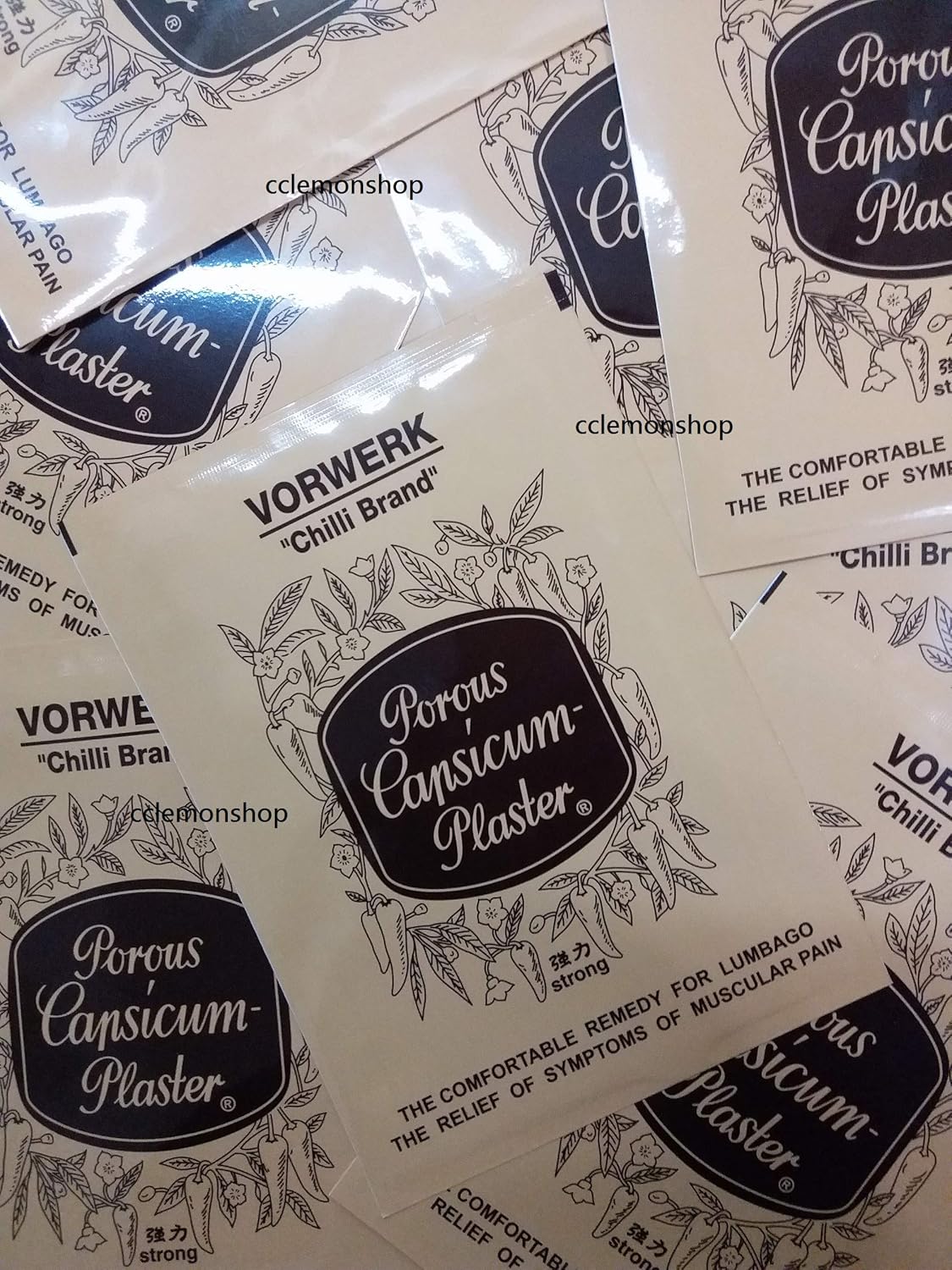 Vorwerk Chilli Brand Porous Capsicum Plaster (4.5in x 7in) 24 patches ...