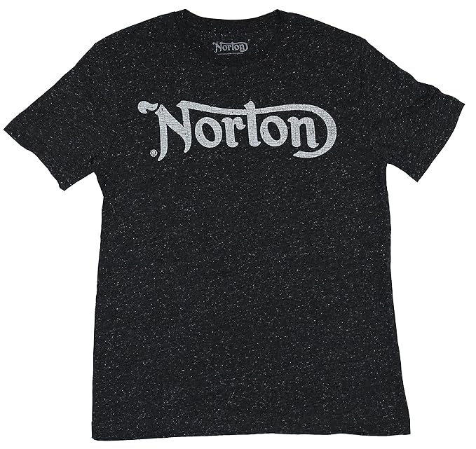 Amazon.com: Norton Motorcycles Mens T-Shirt - Simple White Word Logo ...