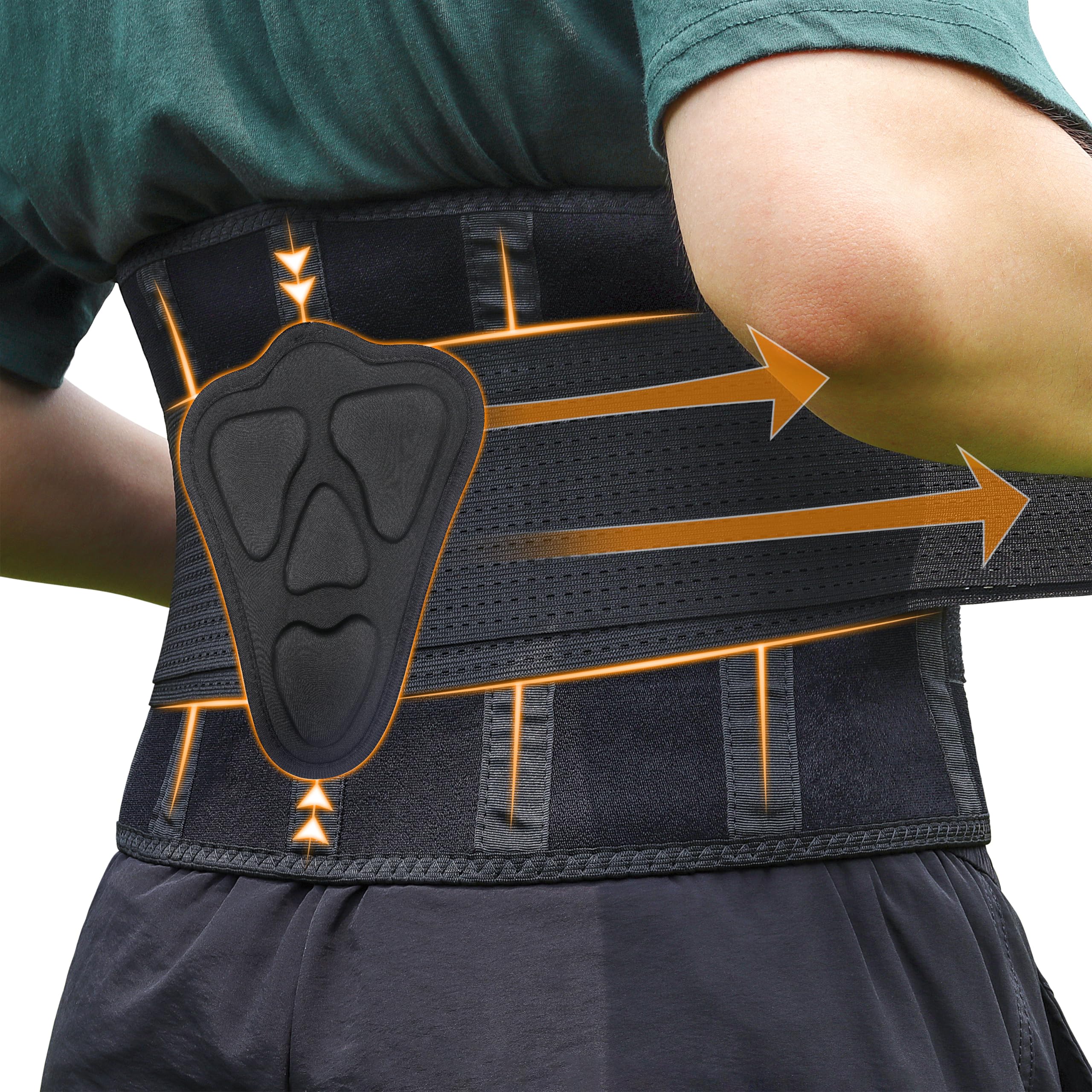 LOTOFUN Back Brace for Lifting at Work: Lower Lumbar Support Belt with ...