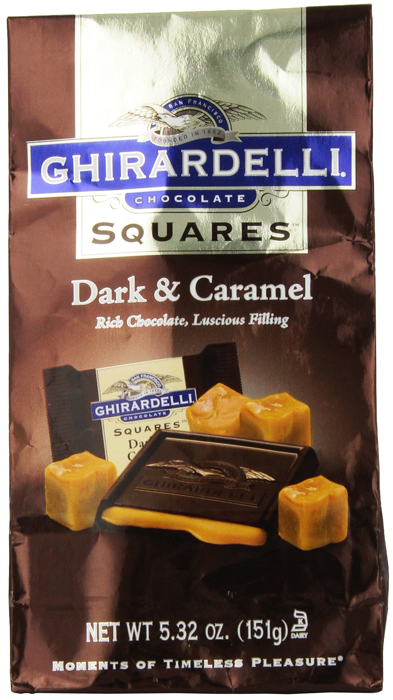 Amazon.com : Ghirardelli Chocolate Squares, Dark & Raspberry Filled, 5. ...