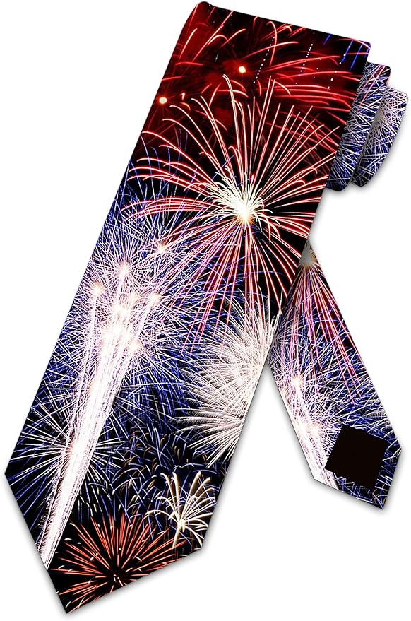 Amazon.com: Fireworks Necktie 4th of July Ties by Three Rooker: Clothing