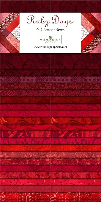 Amazon.com: Wilmington Prints Ruby Days 2-1/2in Strips 40pcs