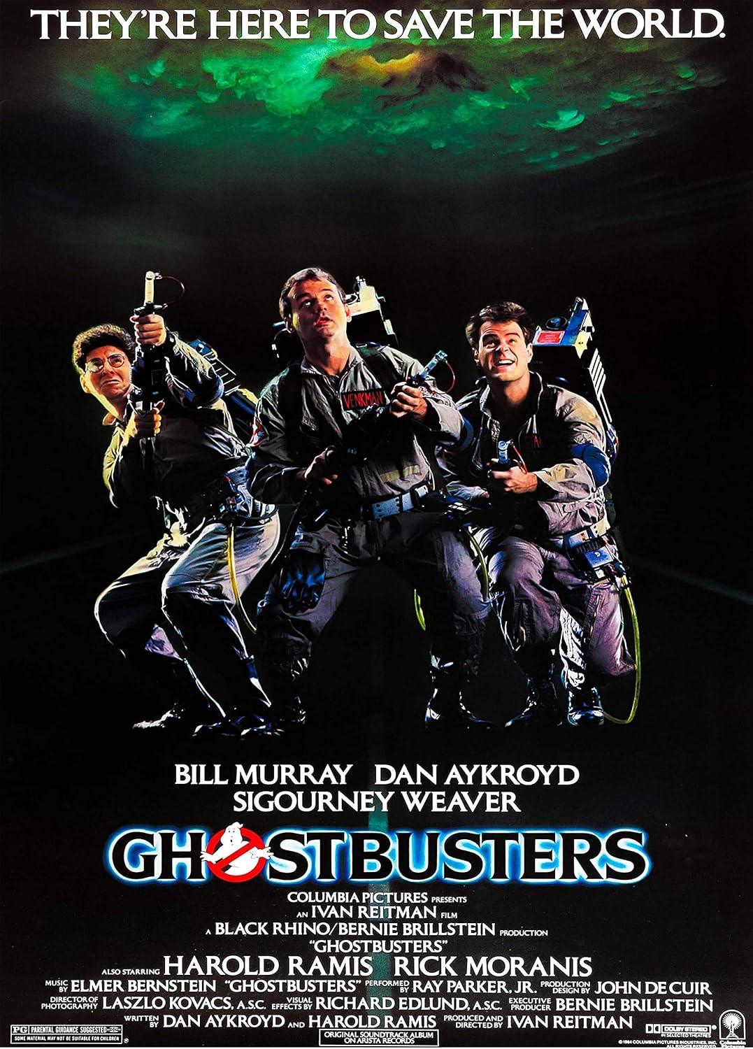 Ghostbusters 1984 Classic Vintage 80's Movie Poster Art Glossy Poster (A1 594 × 841 mm): Amazon ...