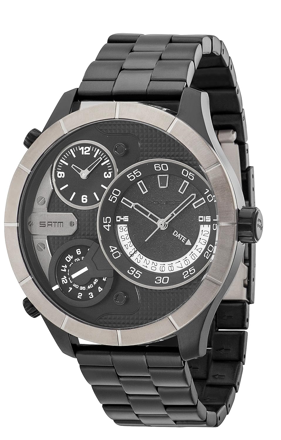 Police Men's Quartz Watch with Black Dial Analogue Display and Black ...