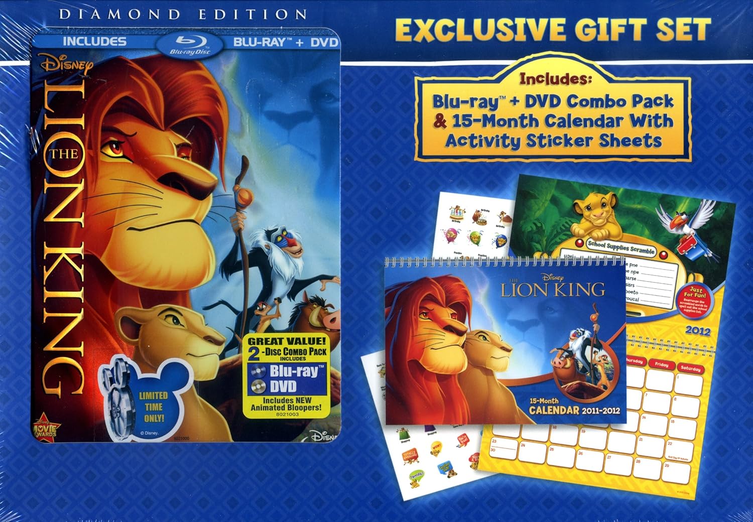 Amazon.com: The Lion King: Diamond Edition (Exclusive Blu-ray + DVD ...
