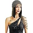 Amazon.com: BABEYOND 1920s Pearl Flapper Cap Headpiece Roaring 20s ...