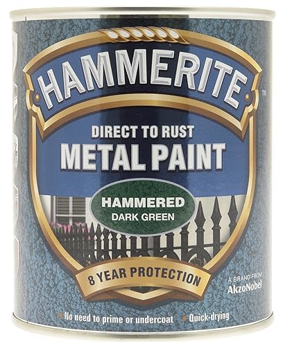 Hammerite Dark Green Hammered Effect Metal Paint 750ml: Amazon.co.uk ...