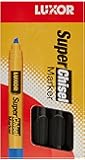 Luxor Chisel Markers, Assorted - Pack of 10: Amazon.in: Office Products