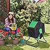 Nouva Outdoor Composting Bin, 18.5 Gallon Single Chamber Small Tumbling ...