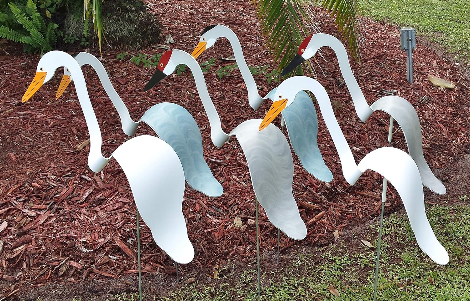 Patio, Lawn & Garden 2 Large SANDHILL CRANES Bobbing Bird Dancing ...