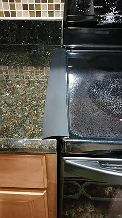 Amazon.com: 2 PACK BLACK Silcone Stove Counter Gap Seal, Flexible Gap ...