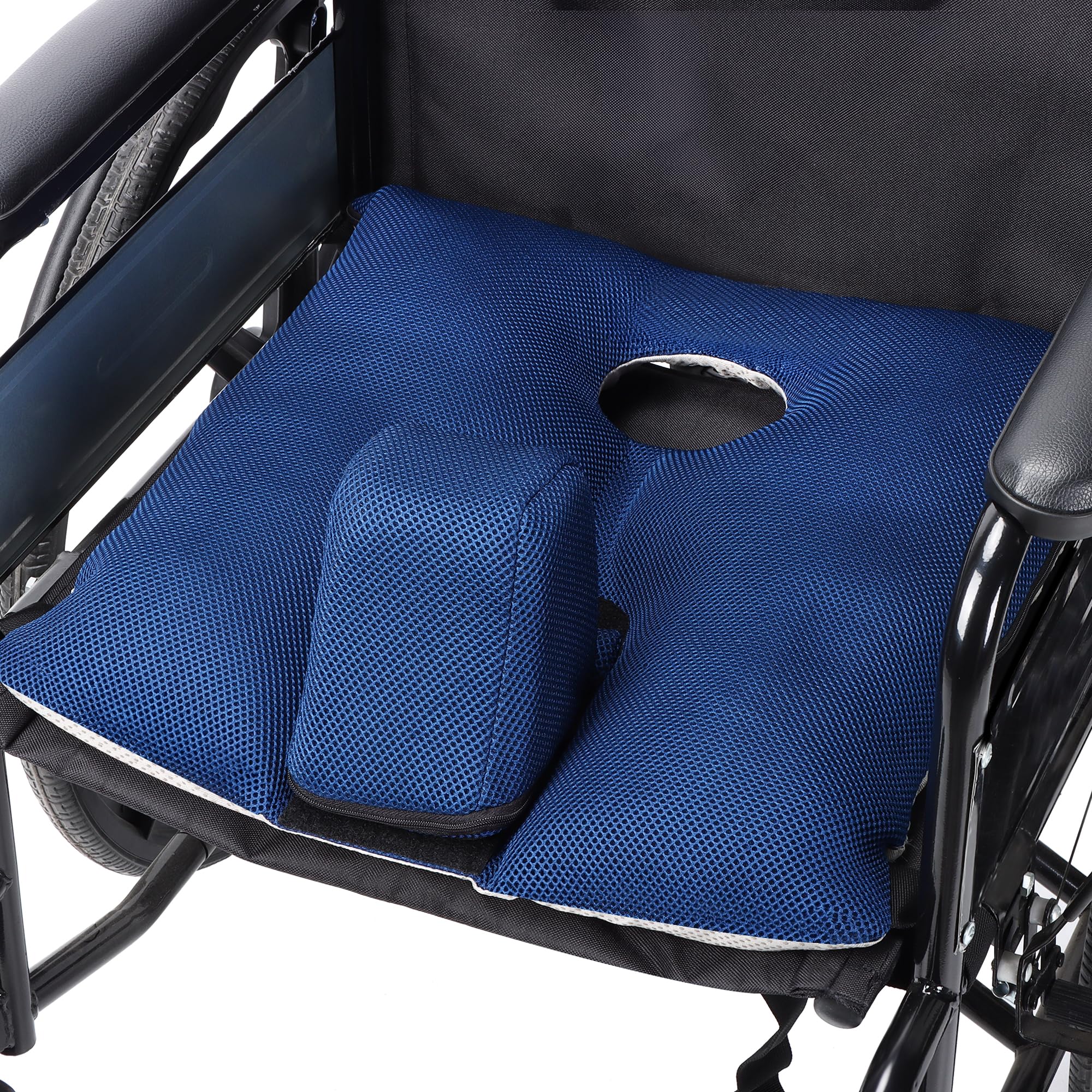 NIdreamCE Wheelchair Wedge Pommel Cushion with Safety Straps Non-Slip ...