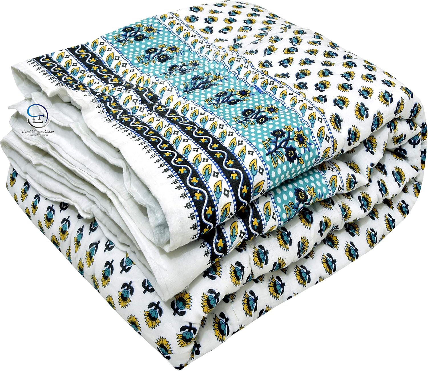 Buy THROWS HOME DECOR 300 TC Double Bed Jaipuri Razai Organic Pure ...