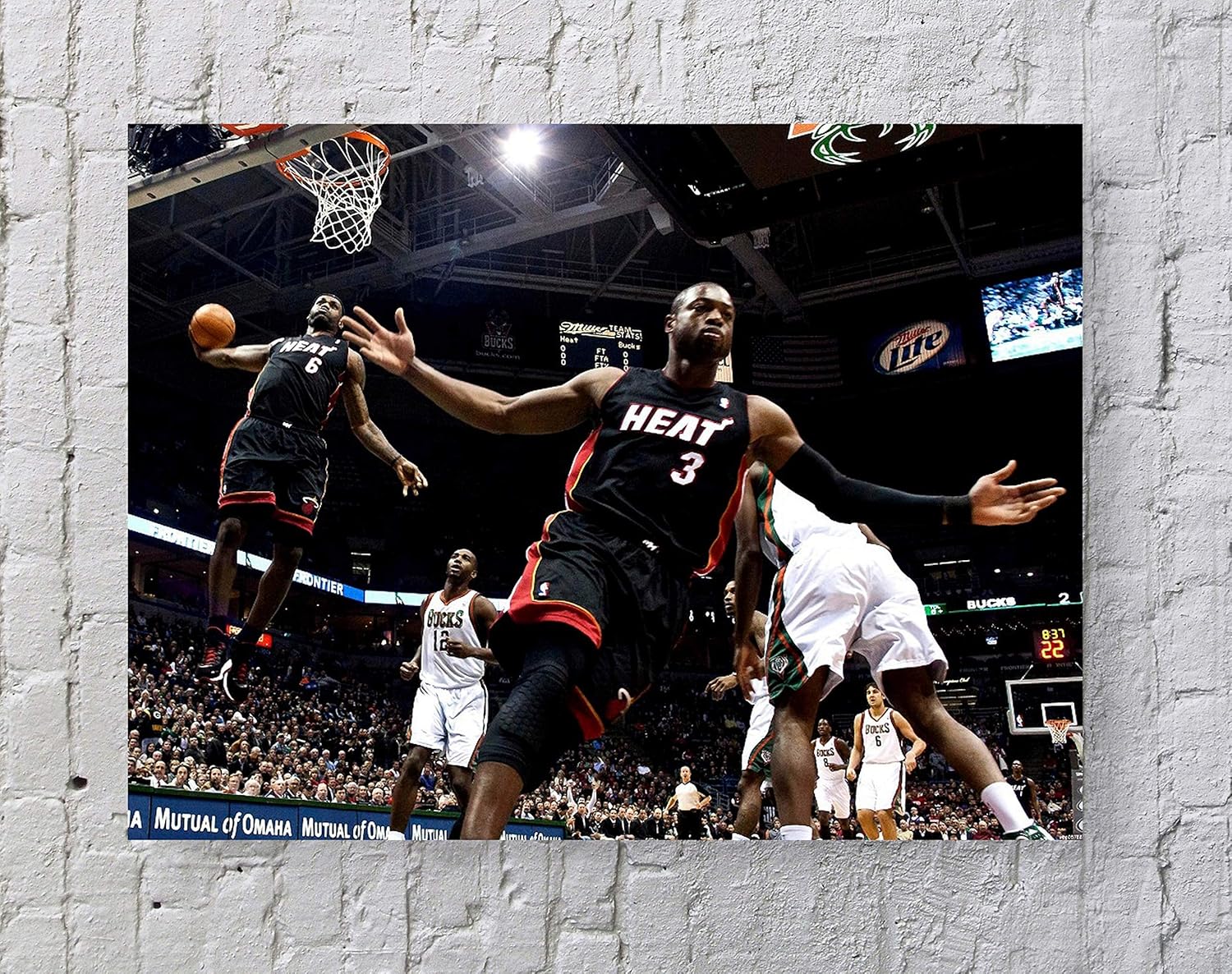 Lebron James Dwyane Wade NBA Poster Standard Size | 18-Inches by 24 ...