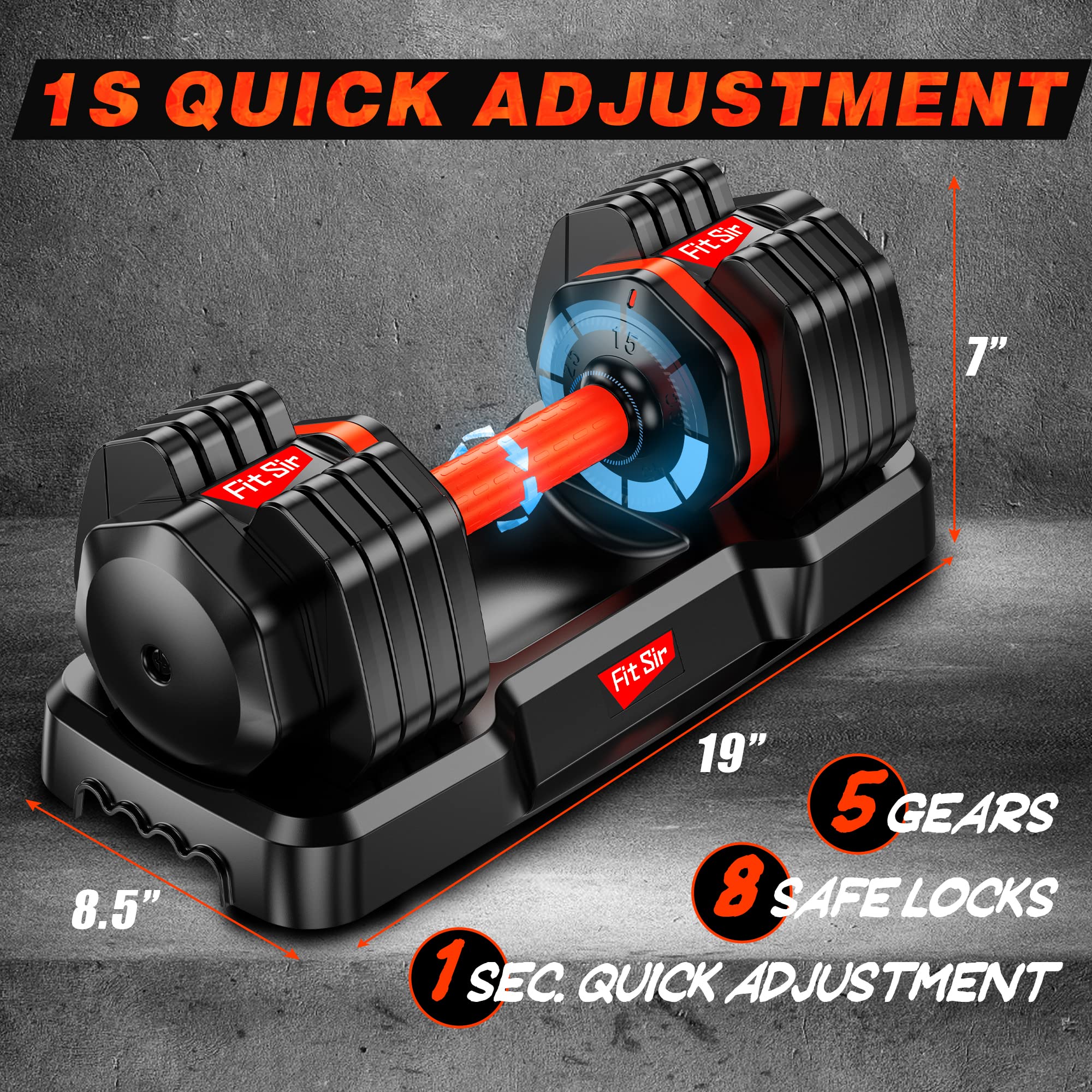 Mua Single Adjustable Dumbbell 55LB, Fit Sir Weights Dumbbells Set 15 ...