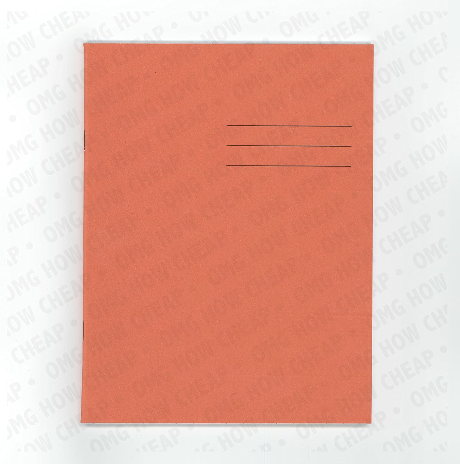9" x 7" Maths Exercise Book with Orange Cover - Large 10mm Squares - 80 ...