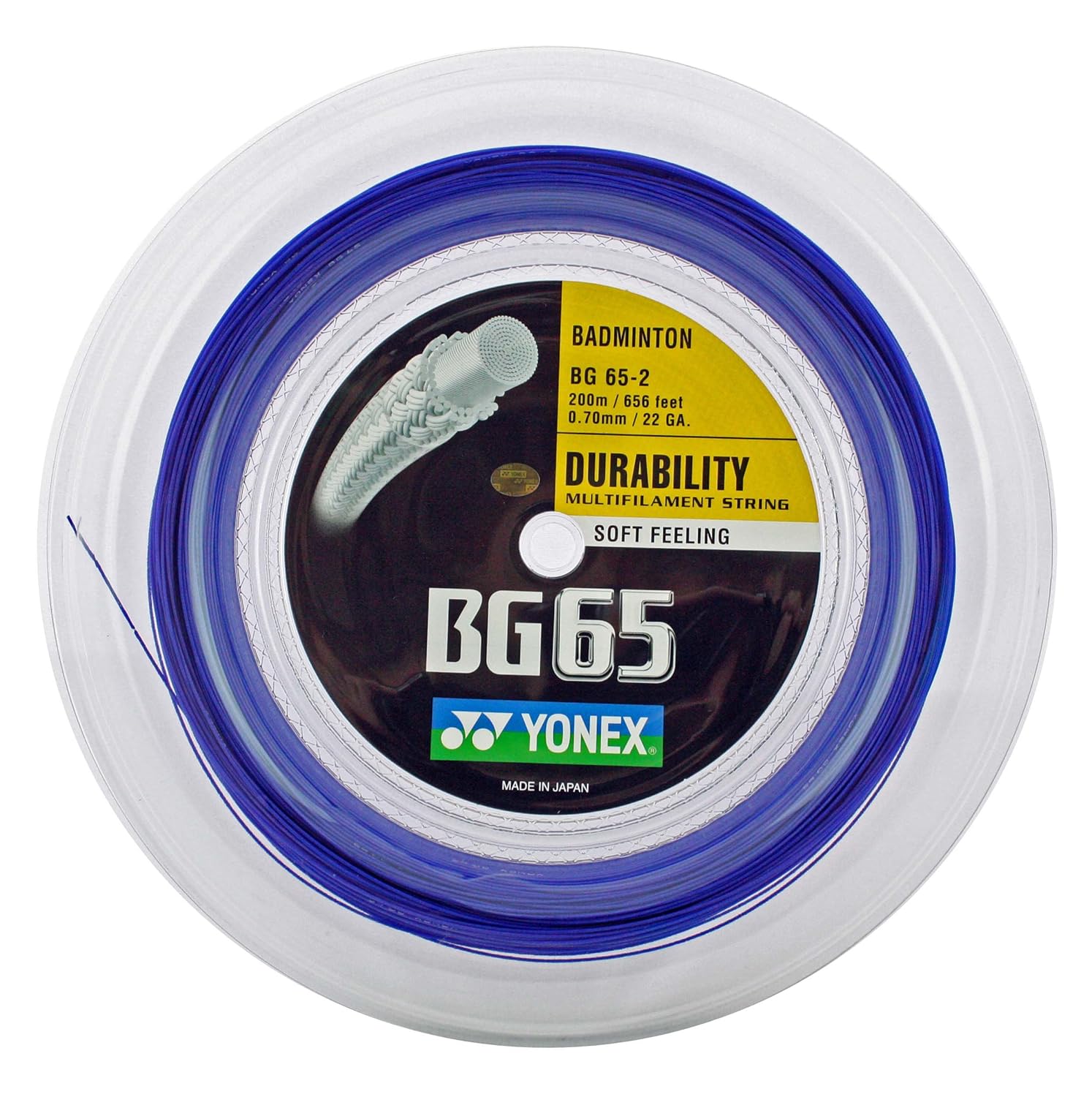 Yonex BG65 Badminton String 0.70mm Royal Blue 200m: Amazon.co.uk ...