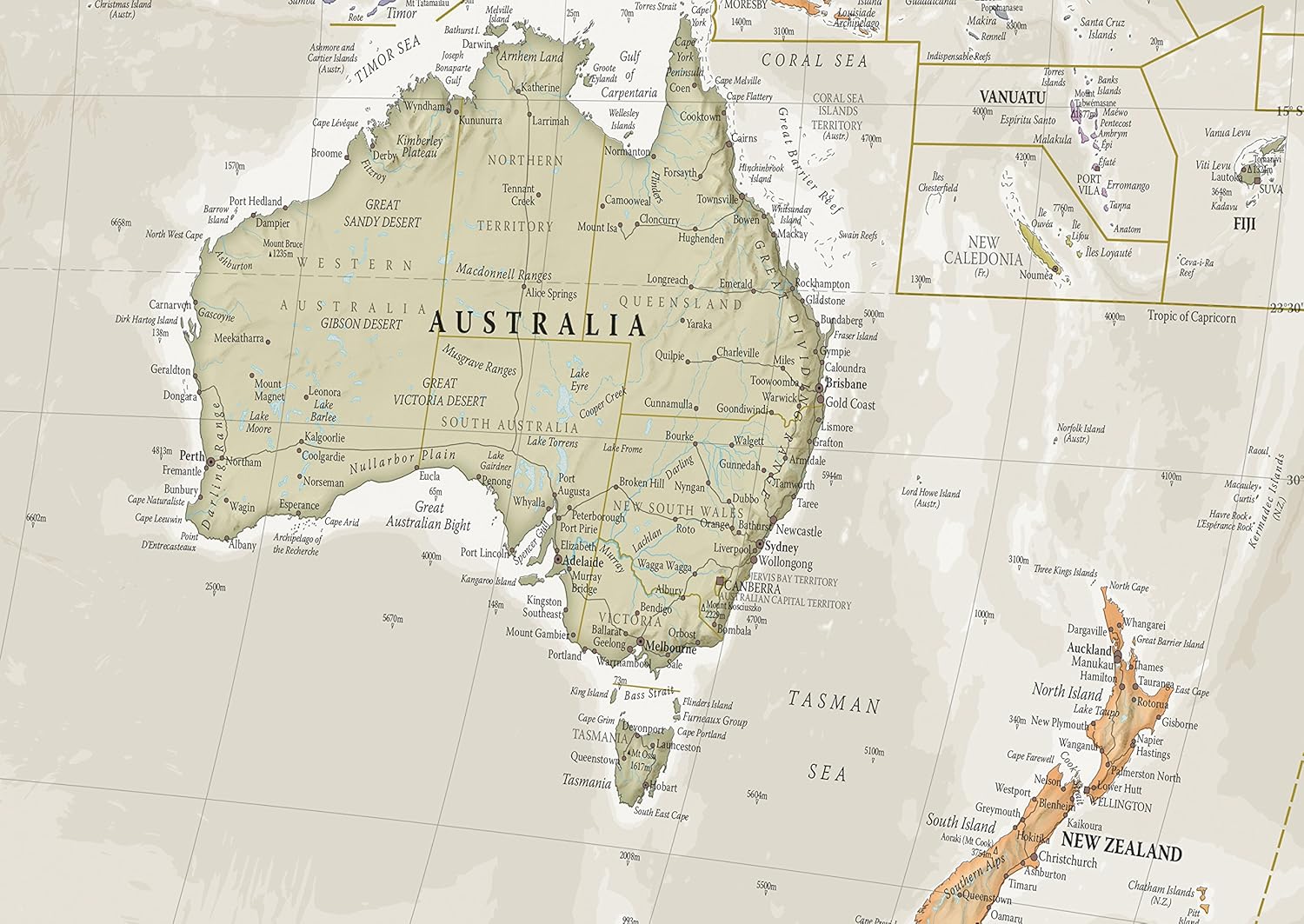 Maps Maps International Huge World Map Laminated 197 x 116.5cm Classic ...