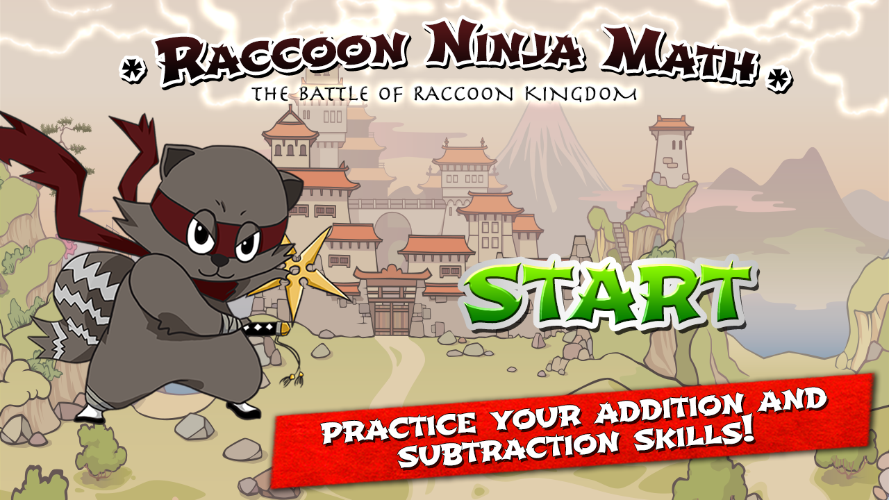 Raccoon Ninja Master: Addition Subtraction Games and Problems for Fast ...