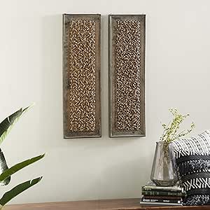Amazon.com: Deco 79 Wood Portable Wall Décor, 2 Assorted : Home & Kitchen