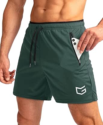 Amazon.com: G Gradual Men's Running Shorts with Zipper Pockets Quick ...