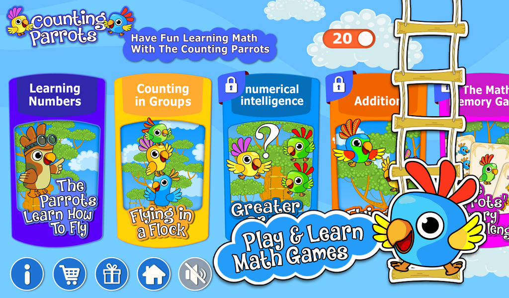 Counting Parrots 1 - fun math game for kids, free:Amazon.co.uk:Appstore ...