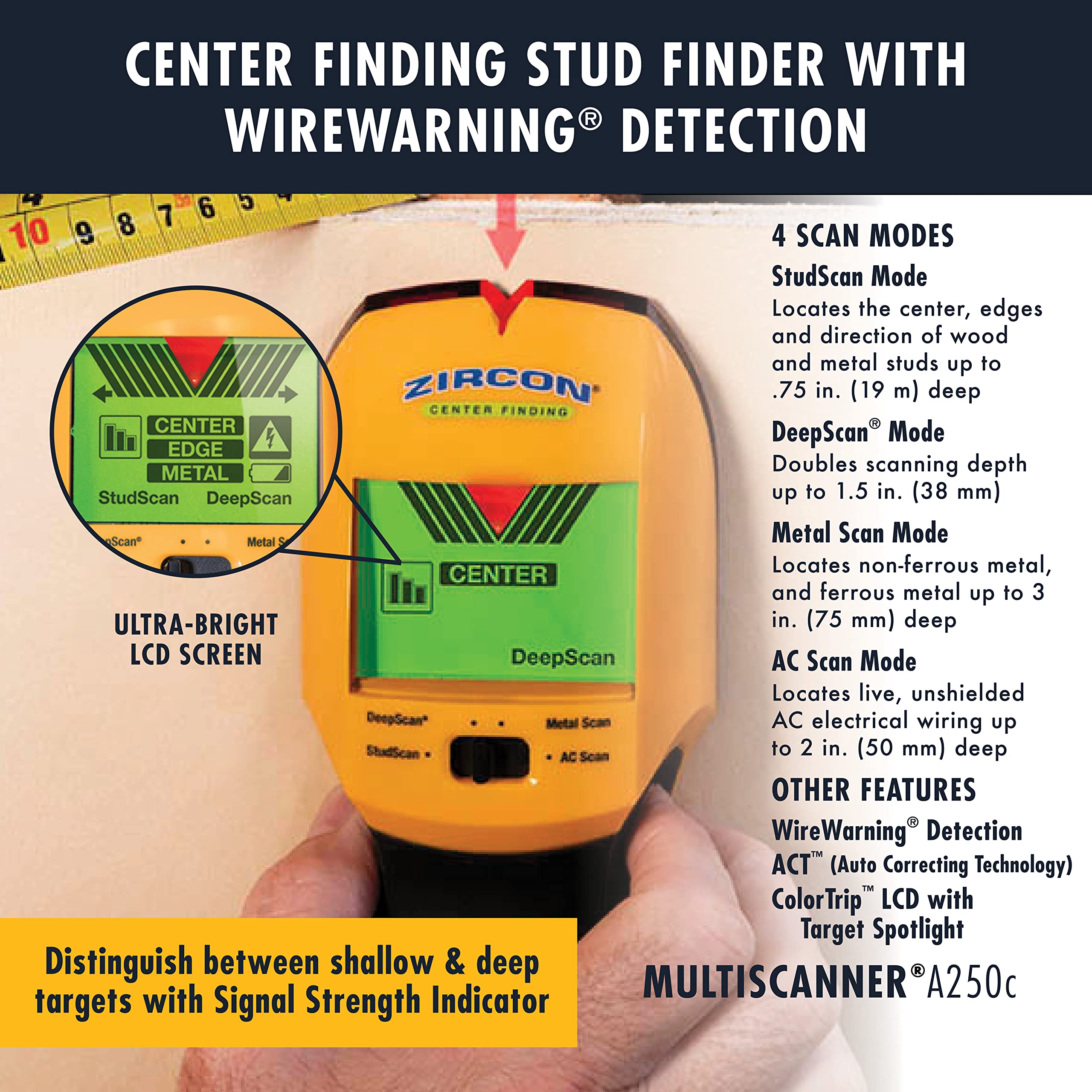 Mua Zircon MultiScanner A250c All-In-One Stud Finder/Metal Detector ...