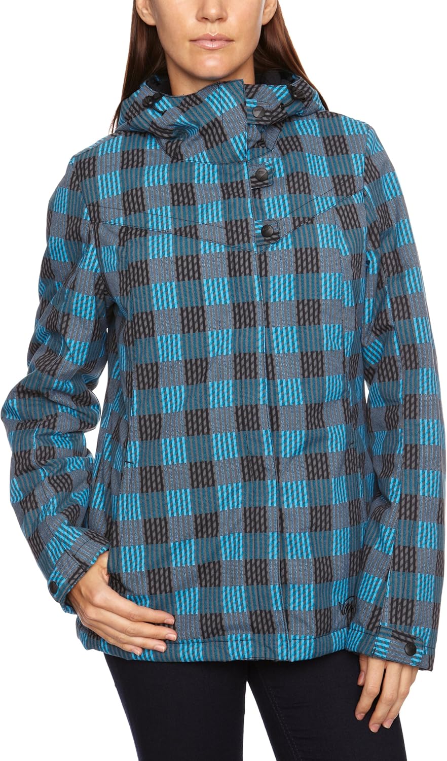 Vans Checkerboard Zipped Women's Jacket Checkerboard Plaid Castlerock ...