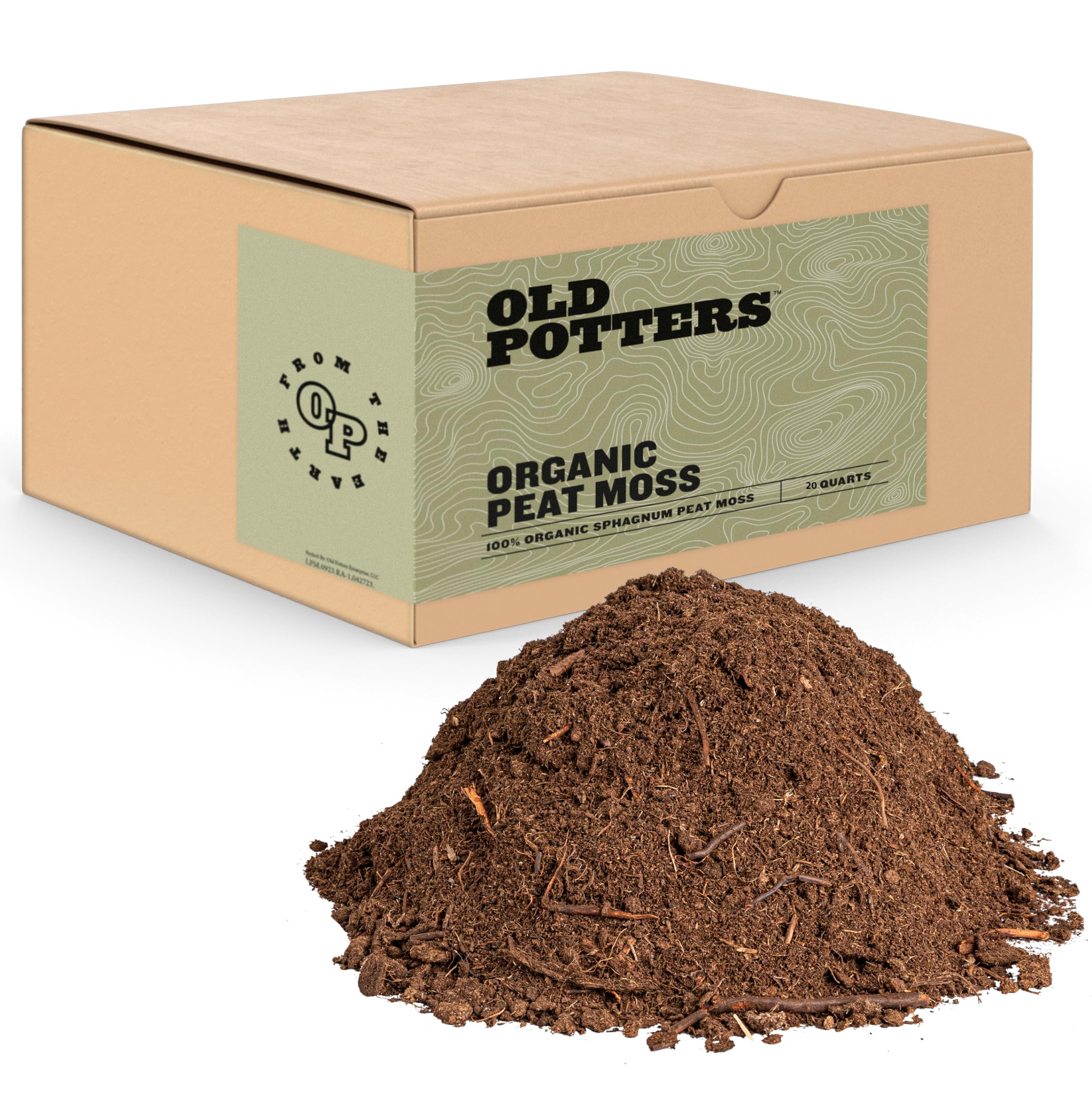 Old Potters Organic Peat Moss, 20 Quarts – 100% Sphagnum Peat Moss ...