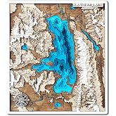 Amazon.com: Personalized Gifts Wood Map Wall Art Custom Lake Map Custom ...