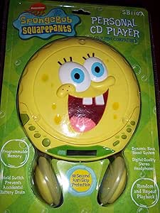 Amazon.com: Spongebob Squarepants 37062 Personal CD Player (Yellow ...