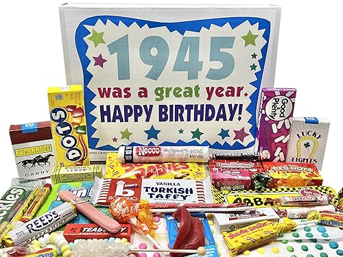 RETRO CANDY YUM ~ 1945 80th Birthday Gift Box of Nostalgic Candy from ...