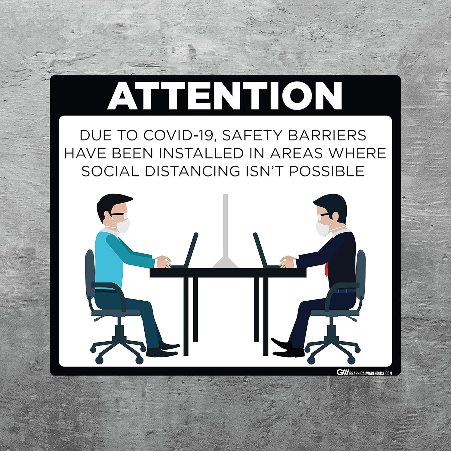 "Safety Barriers Installed" Durable Vinyl Banner- 36x24” Sign by ...