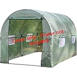 Grow It Gardman Replacement Polytunnel Heavy Duty Cover, Green ...