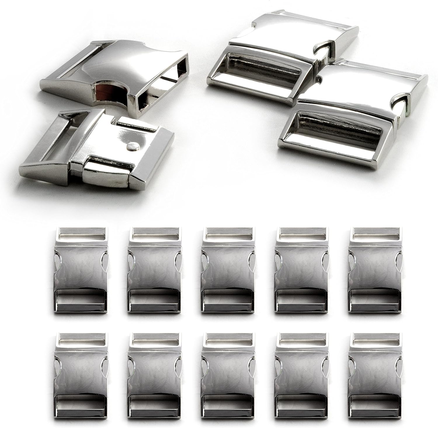 Klickverschluss aus Metall im 10er Set, 1'' Klippverschluss ...