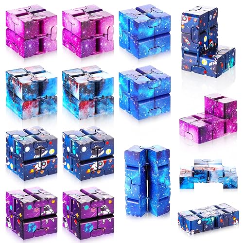 Zhanmai 10 Pcs Galaxy Infinity Cubes Bulk Playthings Gifts Space ...