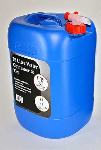 H32 New 25 Litre Plastic Water Container Food Grade with Airflow Tap ...