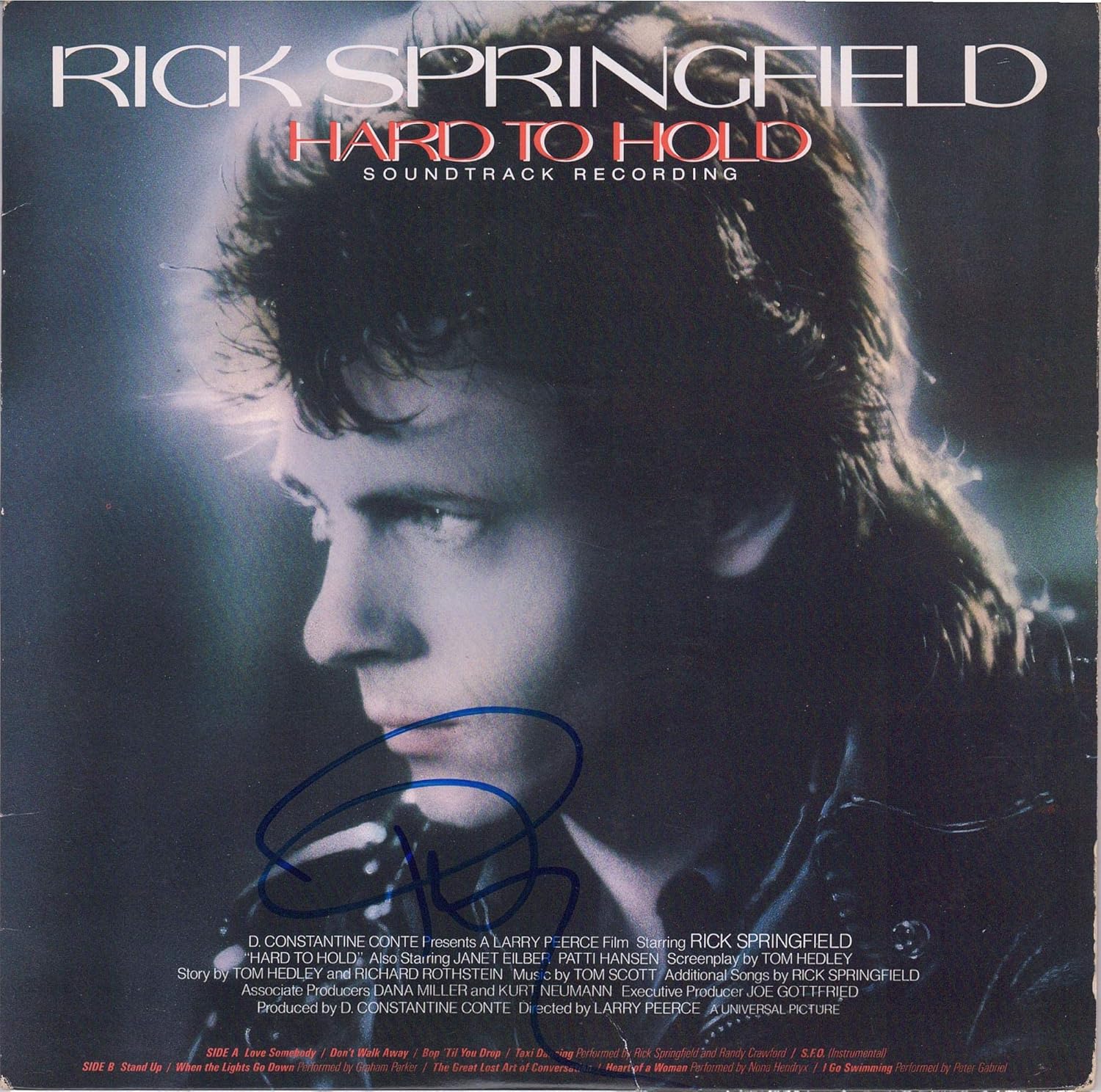 Rick Springfield Autographed Hard to Hold Album - JSA - Fanatics ...