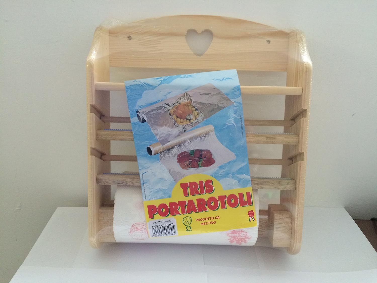Organizzatore porta-rotoli cucina in legno: Amazon.it: Casa e cucina
