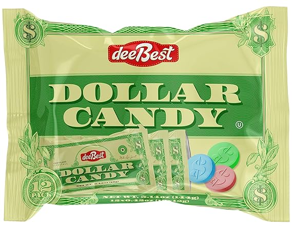 Amazon.com : Dee Best Dollar Candy - Candy Coins In Dollar Themed ...