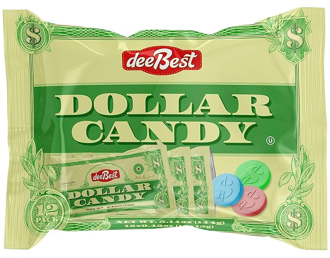 Amazon.com : Dee Best Dollar Candy - Candy Coins In Dollar Themed ...