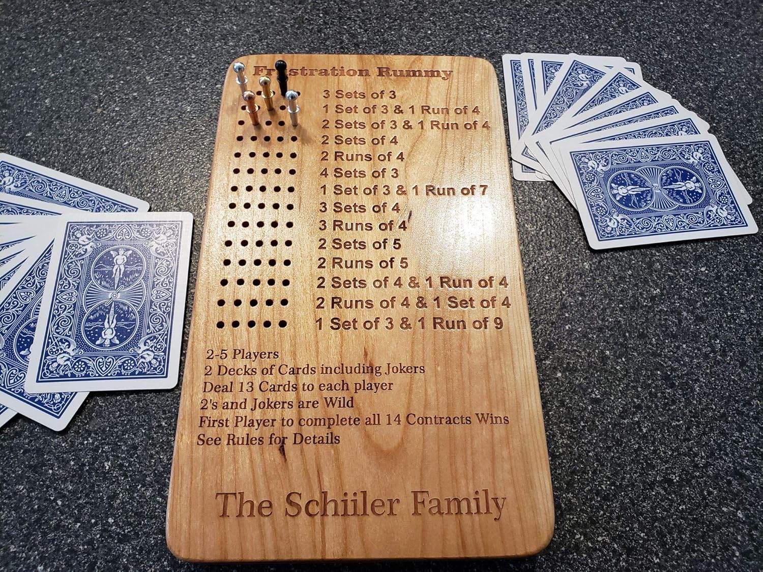 Amazon.com: Frustration Rummy Game Board: Handmade