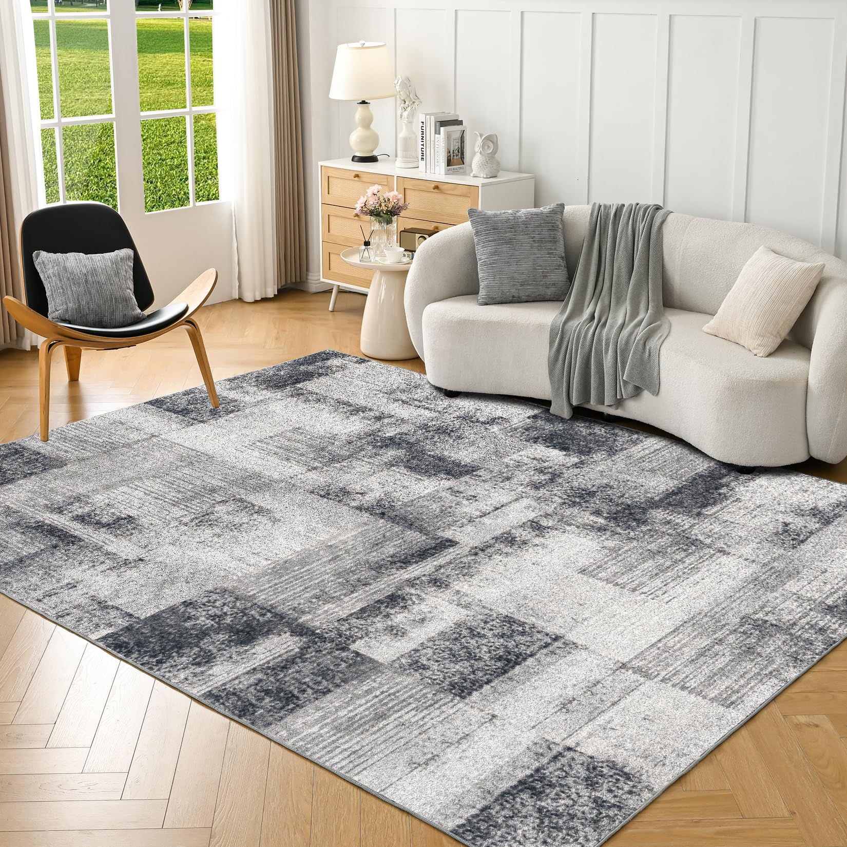 INGEROOM Washable Rug - 6x9 Area Rugs Abstract Soft Machine Washable ...