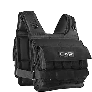 CAP Barbell Short Adjustable Weighted Vest, 20 lb, Weight Vests ...