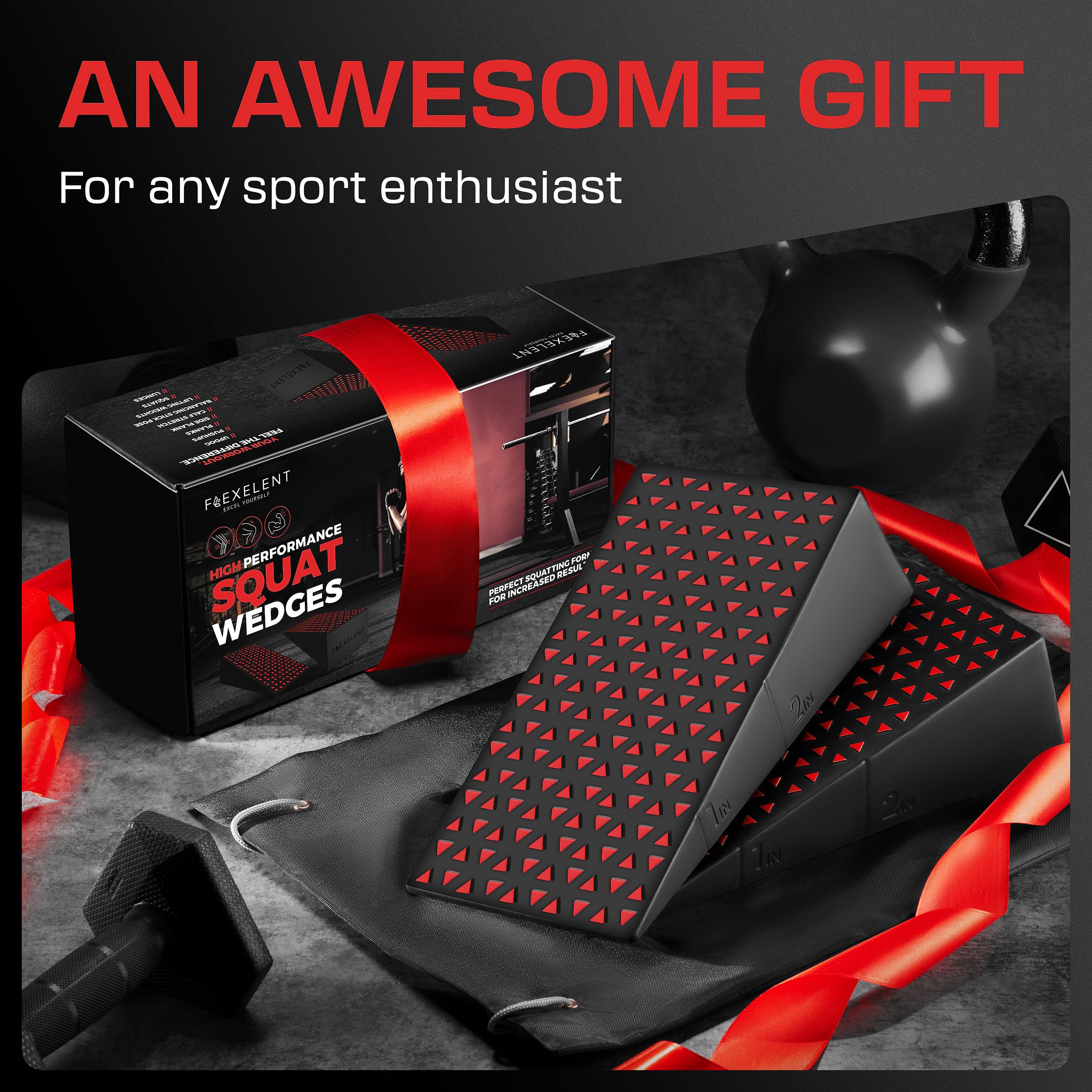 Mua Squat Wedge Block Pair, Squat Ramp, Calf Raise Block, Anti-Slip ...