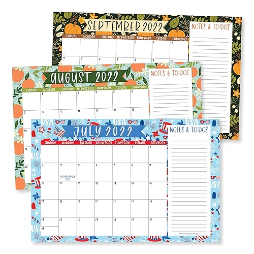 Hadley Designs Large Desk Calendar 2022-2023 - Doodle Desk Calendars ...