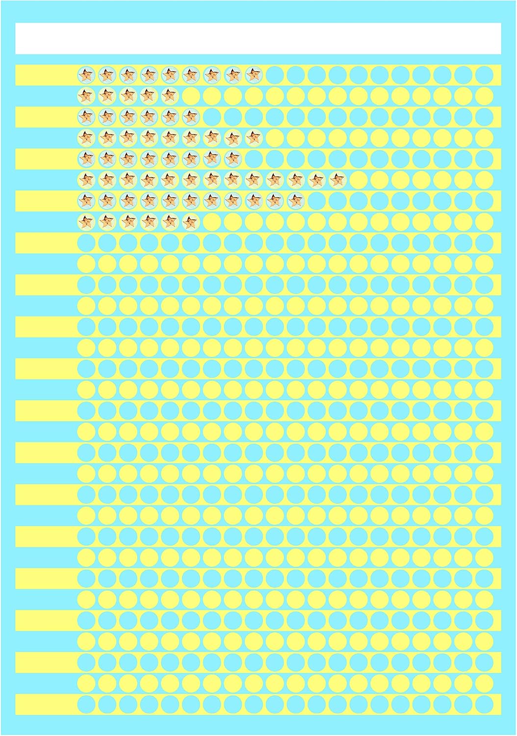 A3 classroom reward chart with 720 10mm gold star stickers – BigaMart