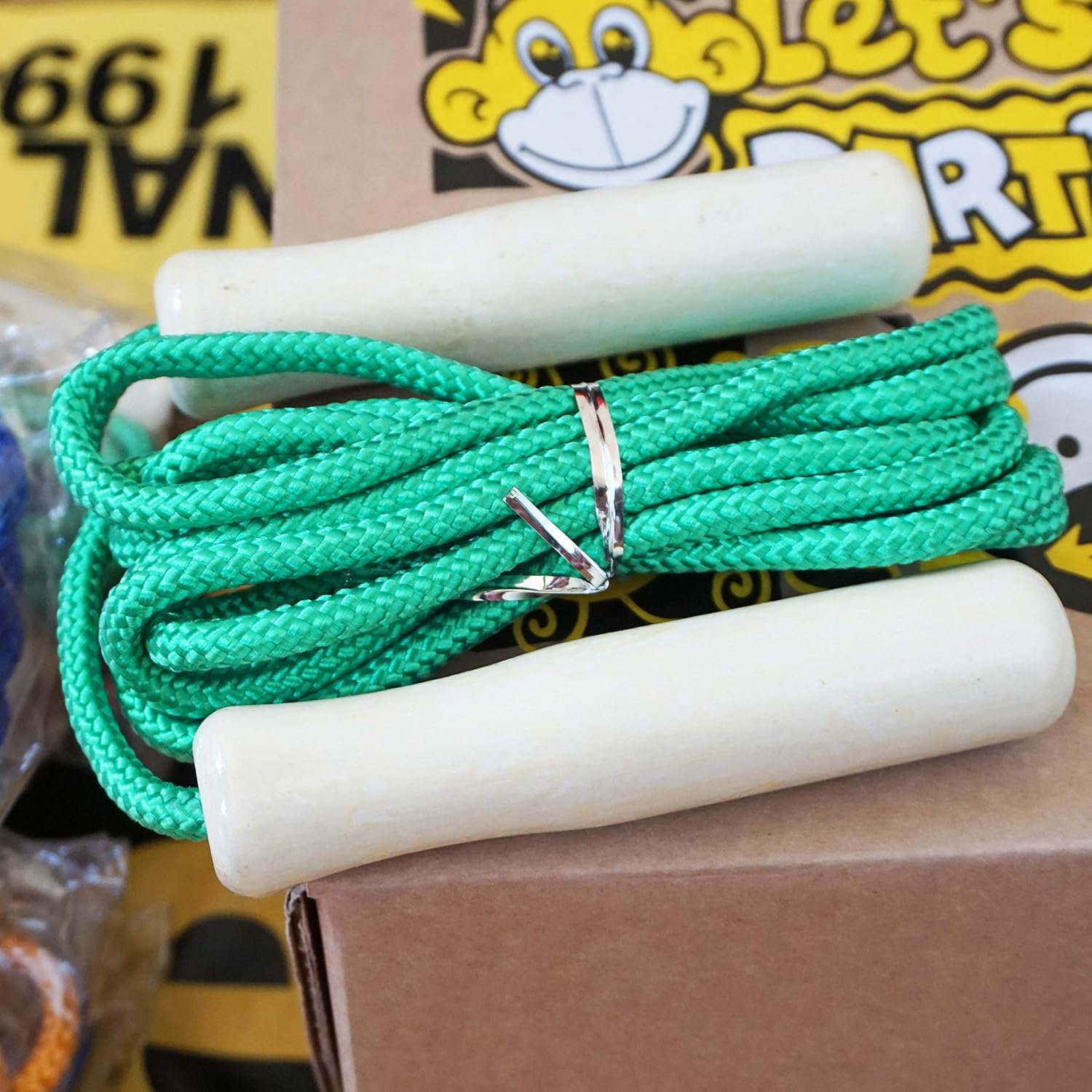 Childrens Skipping Ropes. Wooden Handle Skipping Ropes for Kids. 12 ...