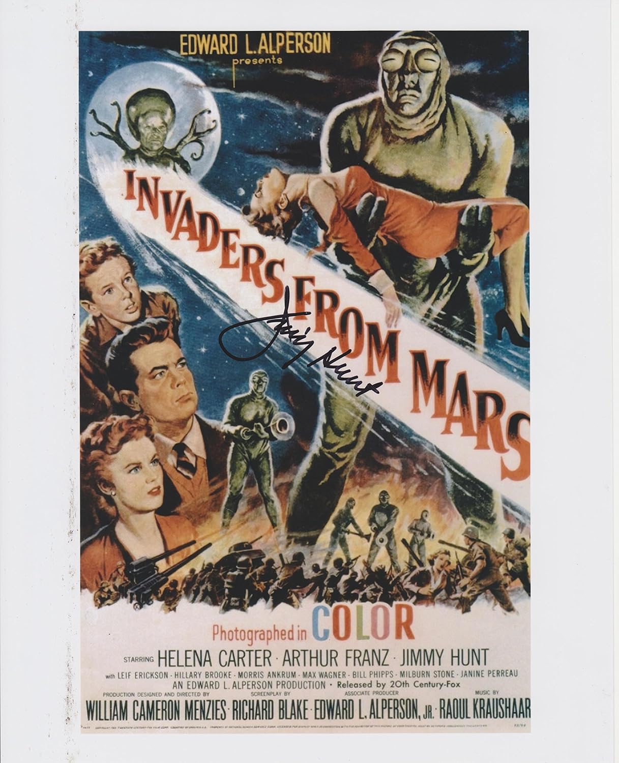 Jimmy Hunt 9 Invaders From Mars Autographed Photo at Amazon's ...