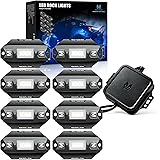 Amazon.com: MICTUNING C2 Curved RGBW LED Rock Lights - 8 Pods Underglow ...